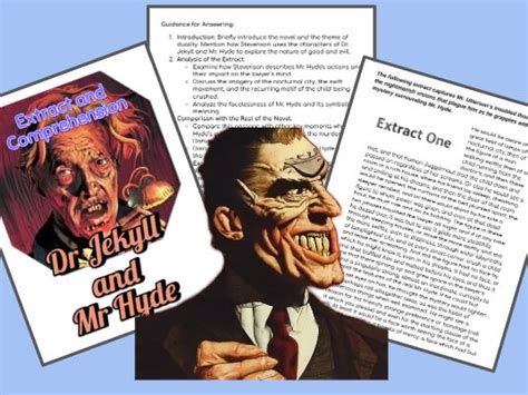 Dr Jekyll And Mr Hyde Extract And GCSE Comprehension Teaching Resources