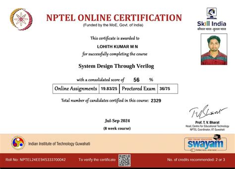 verilog systemdesign nptel digitaldesign learning lohith kumar m n
