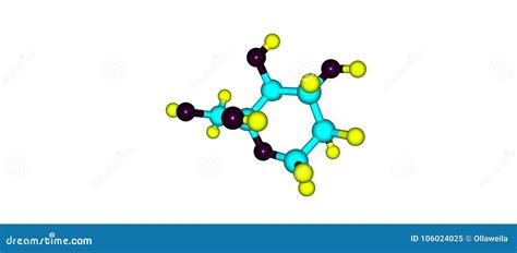Beta D Fructopyranose Molecular Structure Isolated On White Stock Illustration Cartoondealer