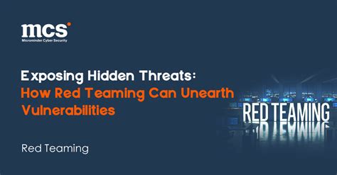 Exposing Hidden Threats How Red Teaming Can Unearth Vulnerabilities Microminder Cyber Security