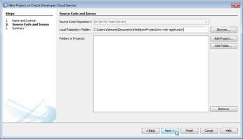 Using Netbeans Ide To Create An Oracle Developer Cloud Service Project