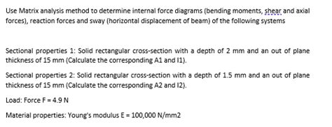 Solved Use Matrix Analysis Method To Determine Internal