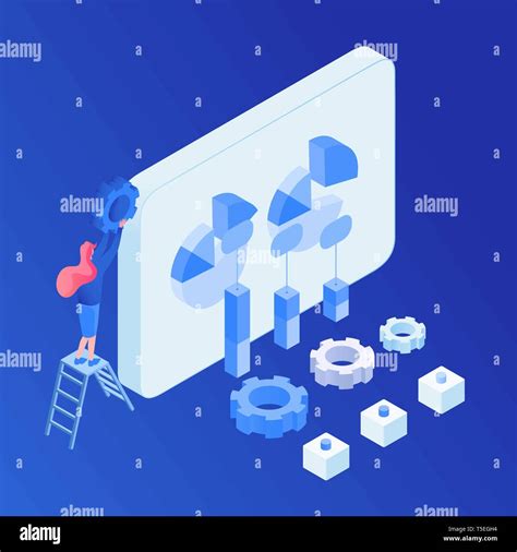 Business Analysis Software Optimization Isometric Illustration Seo