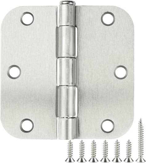 Rounded Door Hinges 3 12 X 35 Inch 58 Radius Brushed Nickel 3 ½