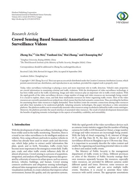 pdf crowd sensing based semantic annotation of surveillance videos