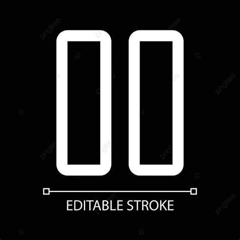 Linear Ui Icon In White For Dark Theme With Pause Functionality Vector Editable Web Mobile