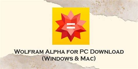 Download Wolfram Alpha For Pc