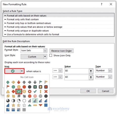 Excel Conditional Formatting Add Custom Icon Sets Ways