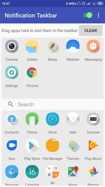 دانلود برنامه notification taskbar اندروید بازار