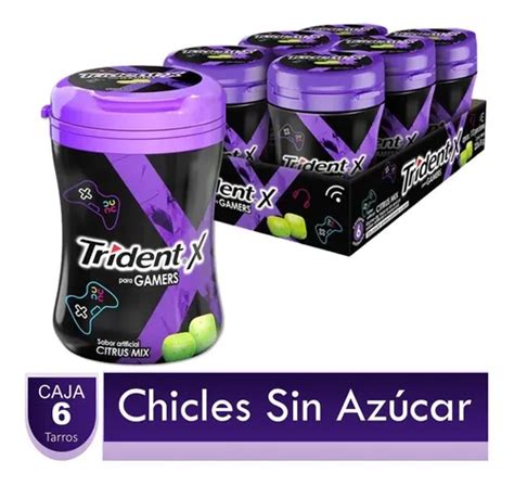 Chicles Trident X Para Gamers Citrus Mix Display X6 Tarros Mercadolibre