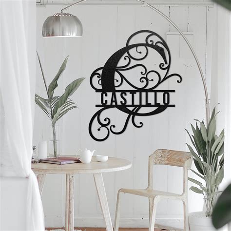 Tribal Initial Split Monogram Story In Steel