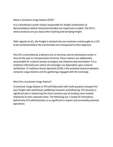 Ppt What Is The Function And Role Of Container Freight Station In Shipping Powerpoint