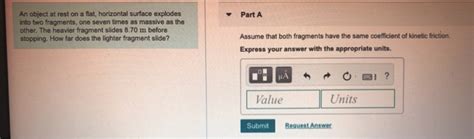 Solved An Object At Rest On A Flat Horizontal Surface Chegg