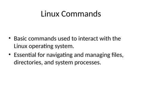 Linux Commands Presentation Topic Discrete Structure Ppt