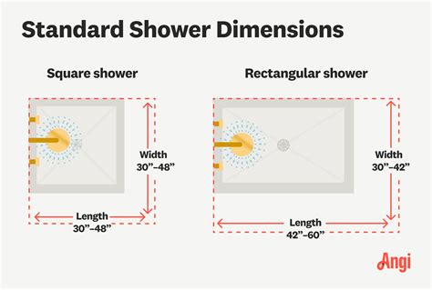 Standard Master Bathroom Shower Dimensions An Essential Guide Angi
