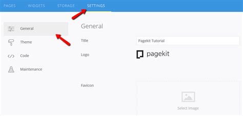 pagekit guide configure general settings fastcomet