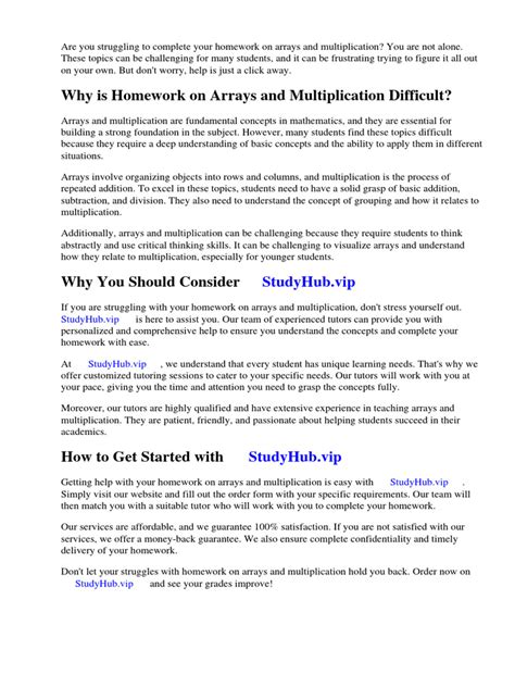 my homework lesson 4 arrays and multiplication download free pdf