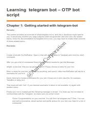 Creating A Telegram Bot A Beginner S Guide Course Hero