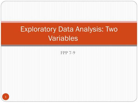 PPT Exploratory Data Analysis Two Variables PowerPoint Presentation ID 270171