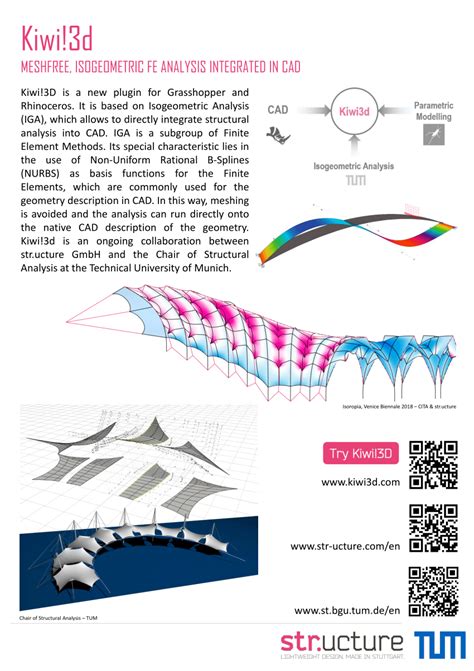 pdf kiwi 3d meshfree isogeometric fe analysis integrated in cad