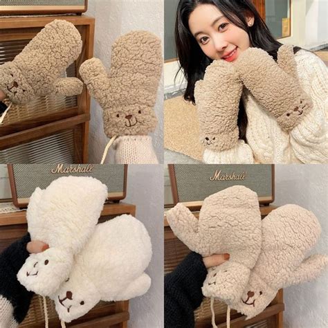 뽀글이 양털 귀여운 곰돌이 벙어리장갑 여성 겨울장갑 홈플러스 택배배송