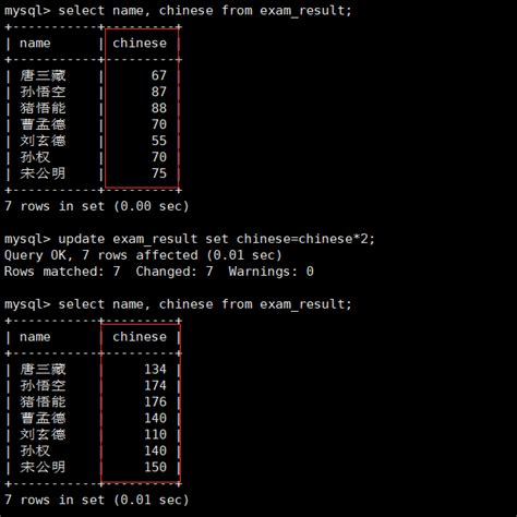 Mysql Mysql表中数据的增删查改crudmysql修改查询出来的字段值 Csdn博客