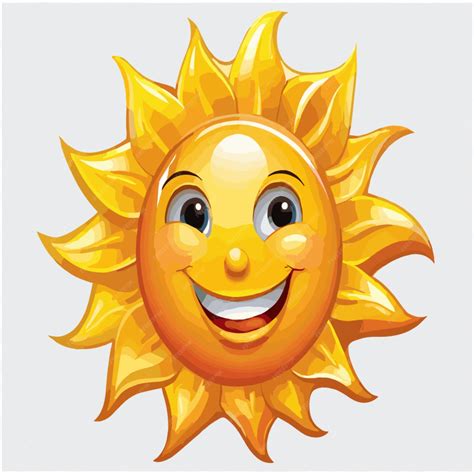 Vector De Dibujo De Clipart Del Sol Vector Premium