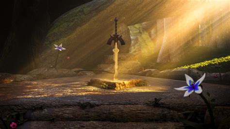 Fan Art Based On The Master Sword Scene In Botw Scrolller