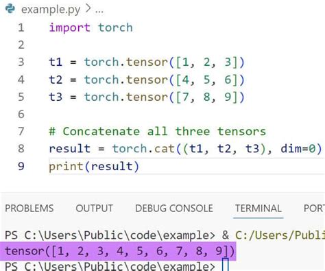 pytorch s torch cat function