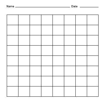 8x8 Multiplication Chart