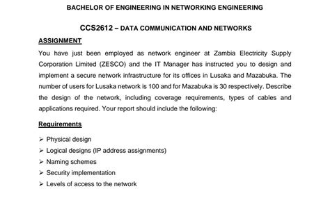 Solved Bachelor Of Engineering In Networking Engineering