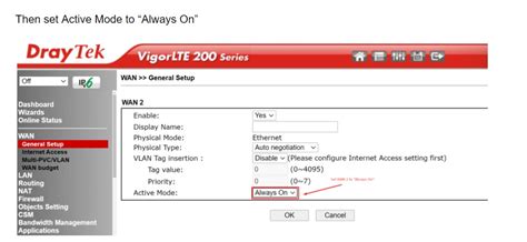 How To Setup WAN Primary And LTE Failover VigorLTE DrayTek FAQ