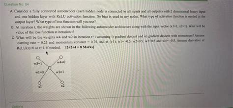 solved question no 04 a consider a fully connected