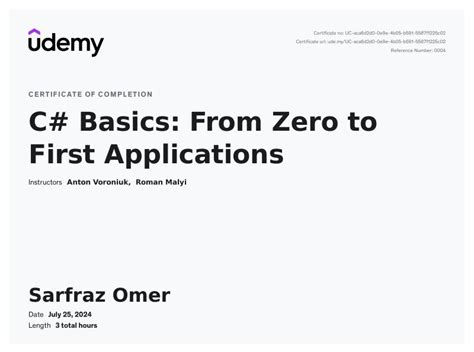 sarfraz omer on linkedin learning programming csharp udemy