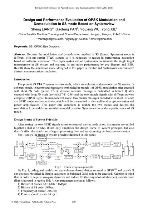 Design And Performance Evaluation Of Qpsk Modulation And Docslib