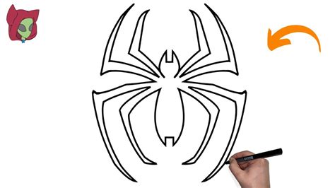 How To Draw Spiderman Logo Easy Youtube