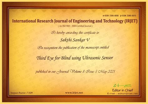 Sakthi Sankar Venkatesan On Linkedin Irjet Journal Publication