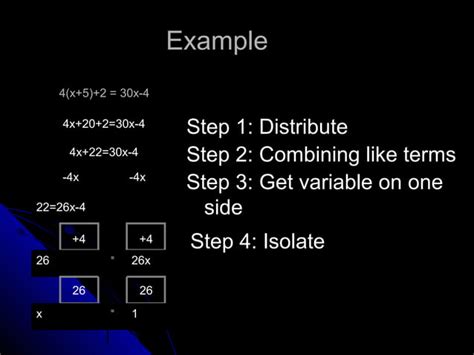 Muti Step Equation Power Point Ppt Education
