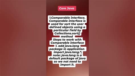Mastering Comparable Interface In Java Sorting User Defined Objects