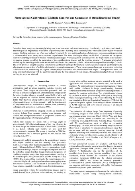 Pdf Simultaneous Calibration Of Multiple Cameras And Generation Of