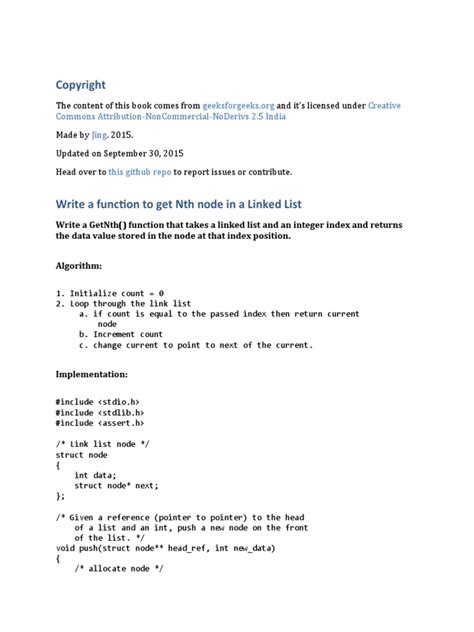 Linked List Pdf Pointer Computer Programming Algorithms And Data Structures