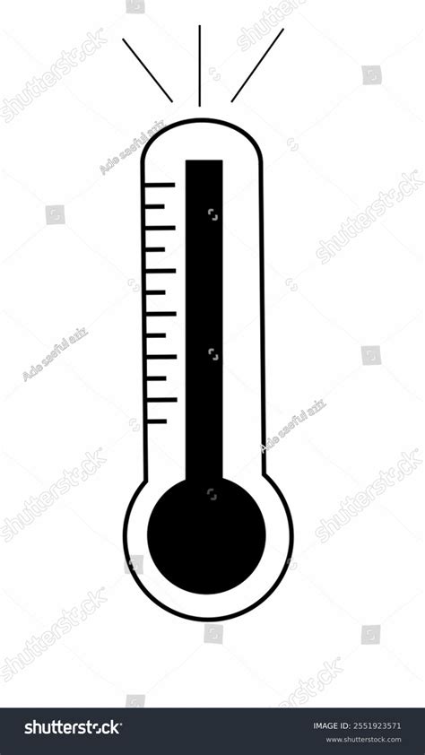 Hot Temperature Scale Thermometer Design Vector Stock Vector Royalty