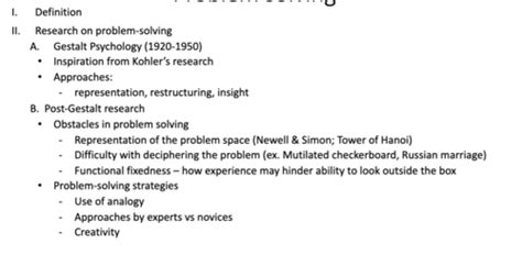 Problem Solving Flashcards Quizlet