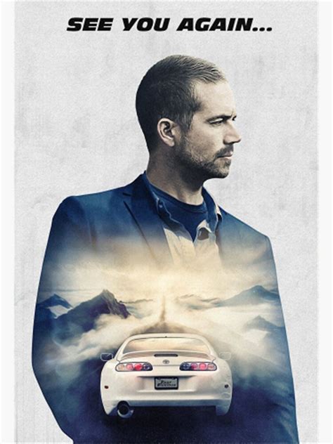 Paul Walker See You Again Sticker For Sale By Frightenedpood