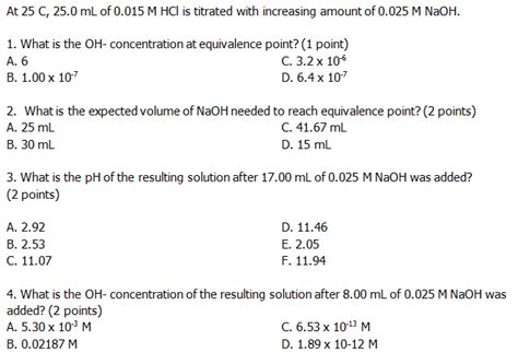 Solved At 25 C, 25.0 mL of 0.015 M HCl is titrated with | Chegg.com