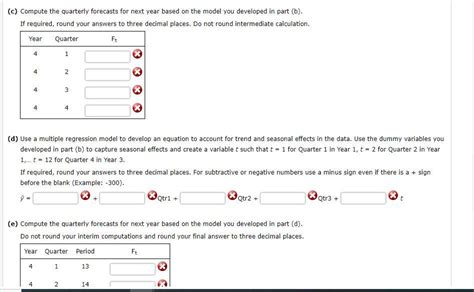 Solved Consider The Following Time Series Data A Choose
