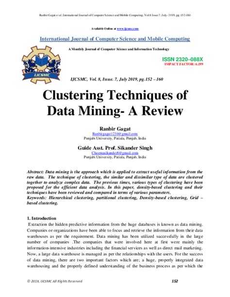 pdf clustering techniques of data mining a review﻿