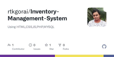 Github Rtkgoraiinventory Management System Using Htmlcssjsphpmysql