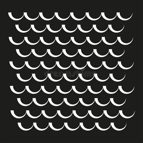 white wave pattern repeating black and white arcs geometric vector design modern minimal