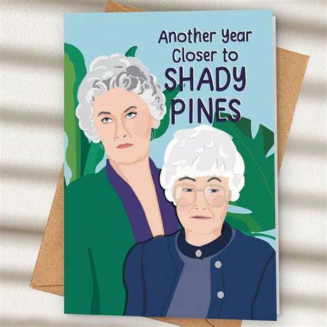 1 יחידות תודה שהיית חברה כרטיס ברכה ליום הולדת בטי בהשראת בנות הזהב כרטיס ברכה ליום הולדת